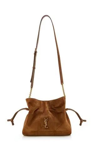 Saint Laurent Jamie Suede Shoulder Pouch - Brown