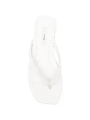 TOTEME Croc-embossed Flat Sandals