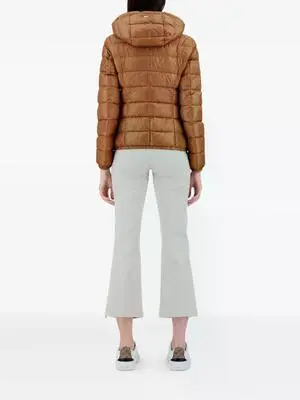 Herno Quilted Hooded Jacket - Brown