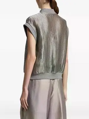 Peserico Zip-up Sleeveless Bomber Jacket