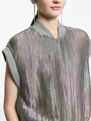 Peserico Zip-up Sleeveless Bomber Jacket