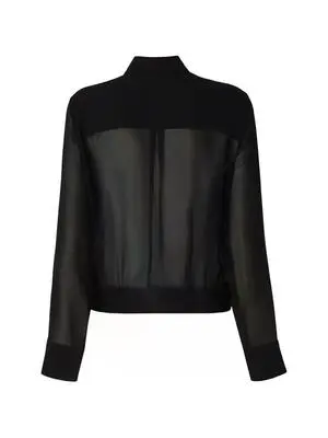 Pinko Sheer Shirt With Metallic Western Appliqués