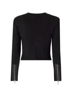 Pinko Leather Bustier Zip-up Jacket
