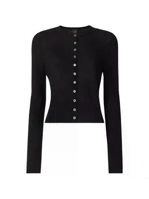Pinko Buttoned Cardigan In Cotton Blend Knit