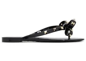 Valentino Garavani Rockstud Thong Sandals - Black