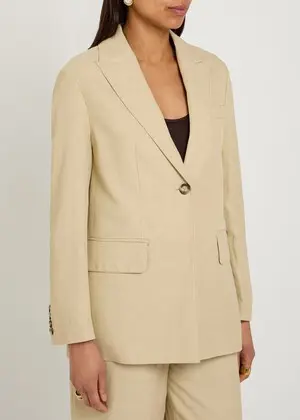 JOSEPH Woven Blazer - Beige