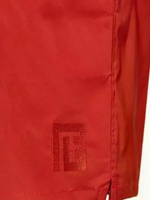 Balmain Logo-detail Swim Shorts - Red