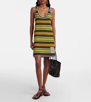 ALEMAIS Clover Striped Knitted Mini Dress - Multicoloured
