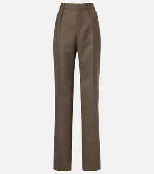 Saint Laurent Wool Pants - Brown