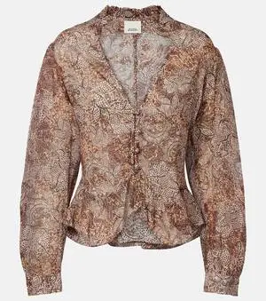 Isabel Marant Étoile Celeny Printed Blouse - Brown