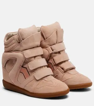 Isabel Marant Étoile Bekett Suede High-top Sneakers - Beige