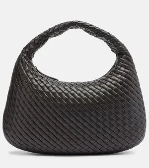 Bottega Veneta Intrecciato Leather Shoulder Bag Brown