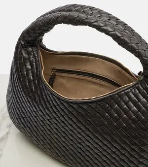 Bottega Veneta Intrecciato Leather Shoulder Bag - Brown