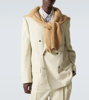 Bottega Veneta Wool And Cotton Gabardine Suit Jacket - Beige