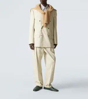 Bottega Veneta Wool And Cotton Gabardine Suit Jacket - Beige