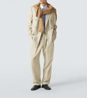 Bottega Veneta Wool And Cotton Gabardine Suit Jacket - Beige