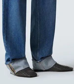 Bottega Veneta Wide-leg Jeans In Mid