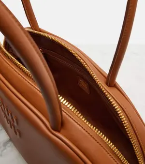 Miu Miu Beau Large Leather Shoulder Bag - Brown