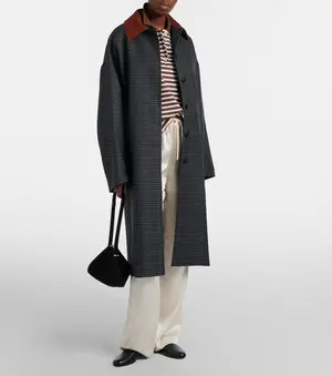 RÓHE Striped Oversized Cotton Polo Shirt - Brown