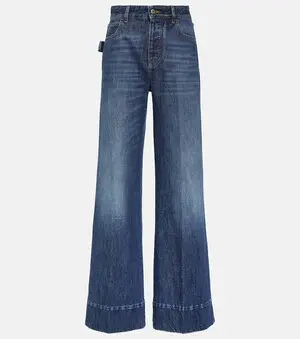 Bottega Veneta High-rise Wide-leg Jeans - Blue