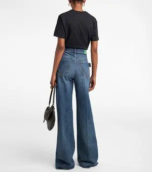 Bottega Veneta High-rise Wide-leg Jeans - Blue
