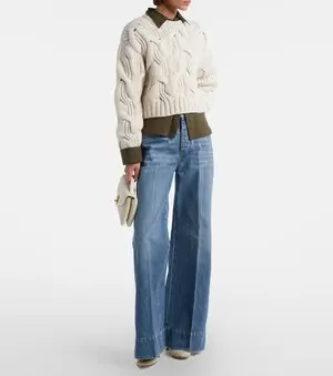Bottega Veneta High-rise Wide-leg Jeans - Blue