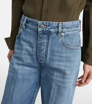 Bottega Veneta High-rise Wide-leg Jeans - Blue