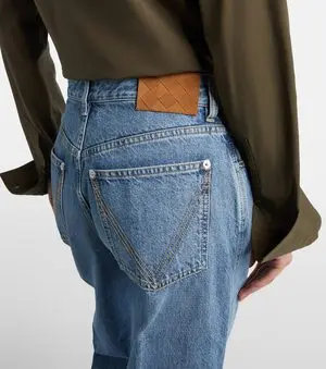 Bottega Veneta High-rise Wide-leg Jeans - Blue