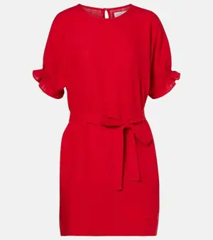 Red Linen Minidress