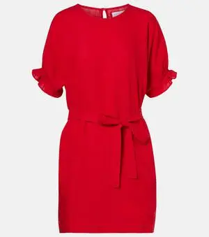 Red Linen Minidress