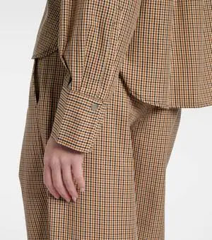 Vince Checked Cotton-blend Shirt - Brown