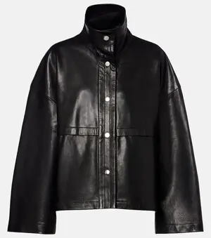 Nour Hammour Park Leather Jacket - Black