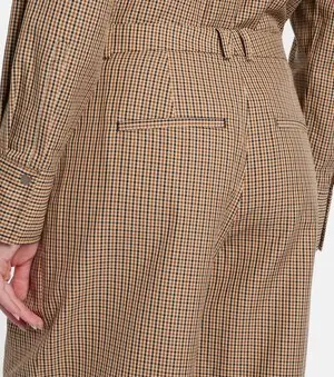 Vince Camille Cotton-blend Wide-leg Pants - Beige
