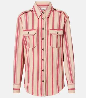 MARANT ETOILE Gelva Striped Cotton Shirt - Beige