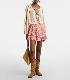 MARANT ETOILE Jocadia Floral Cotton Skort - Multicoloured