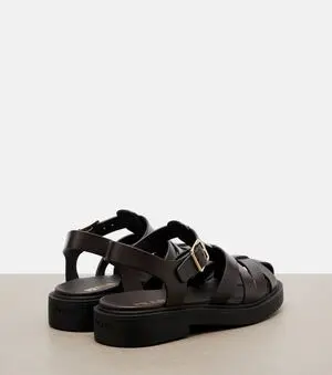 Prada Leather Fisherman Sandals