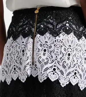 Carolina Herrera Lace Midi Skirt - Black