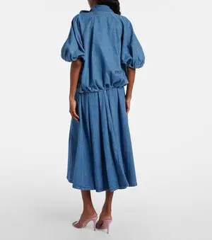 PATOU Denim Midi Skirt