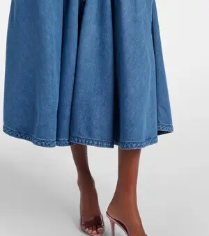 PATOU Denim Midi Skirt