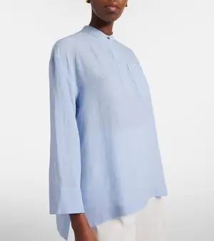 Max Mara Cantico Linen Blouse - Blue