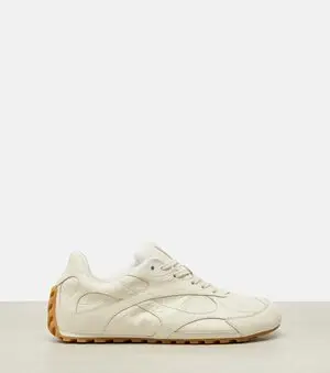 Bottega Veneta Orbit Flash Leather Sneakers - White