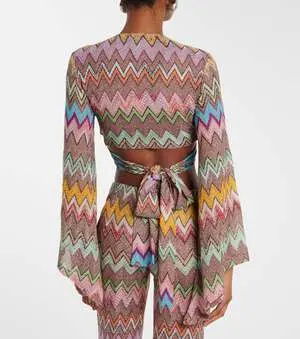 Missoni Zigzag Lame Crop Top - Multicoloured