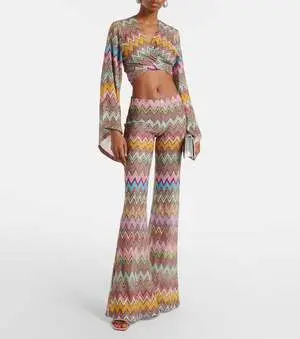 Missoni Zigzag Lame Crop Top - Multicoloured