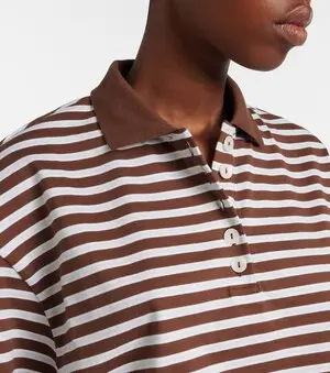 RÓHE Striped Oversized Cotton Polo Shirt