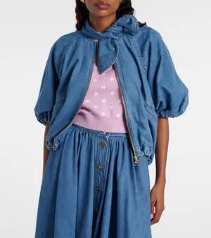 PATOU Tie-neck Denim Jacket