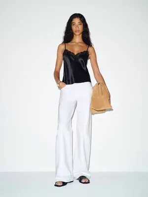REFORMATION Teddy Silk Camisole - Black