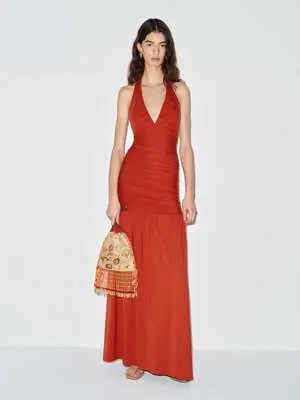 REFORMATION Hugo Knit Maxi Dress - Red
