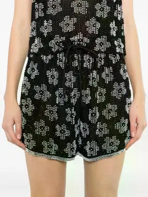 Ashish Floral Sequin Shorts
