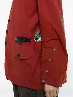 GG IN RED Appliqué Buttoned Jacket