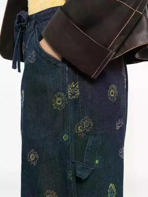 GARÇON BY GARÇON Floral Denim Shorts